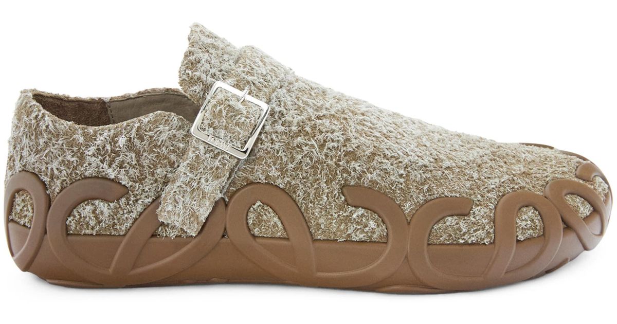 Loewe Suede Rise Loafers in Brown for Men | Lyst