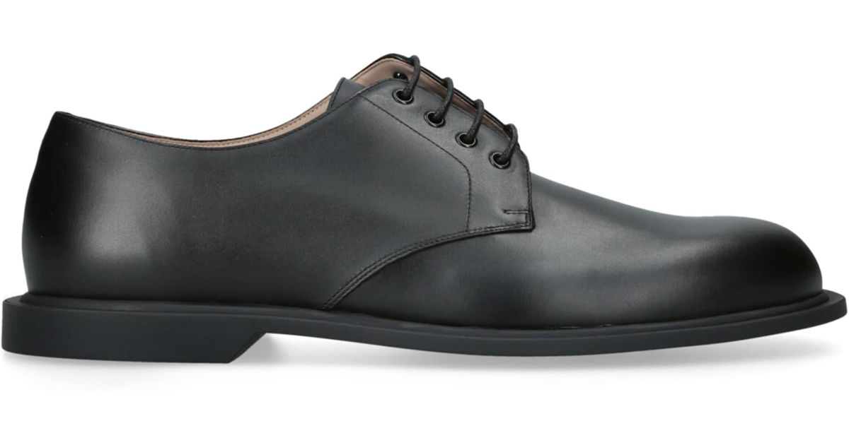 The Row Nic Leather Derby Shoes in Black for Men | Lyst