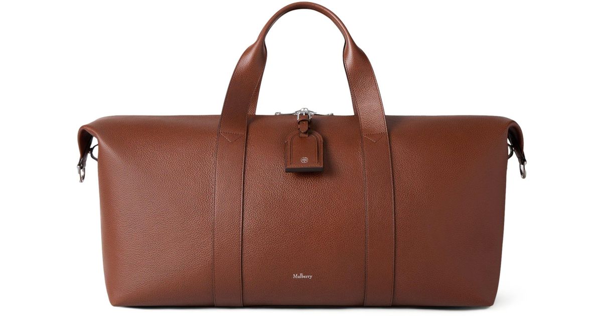 Mulberry Medium Leather Heritage Clipper Holdall in Brown for Men | Lyst UK