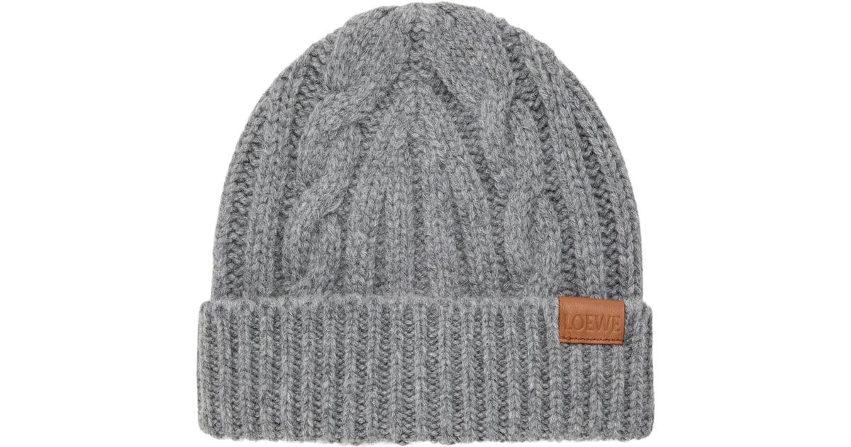 Loewe Wool Beanie in Grey | Lyst UK