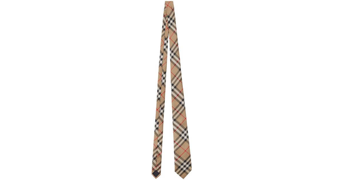 Burberry Silk Vintage Check Tie in Metallic for Men | Lyst UK