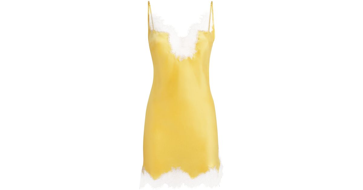 Gilda & Pearl Silk Secret Garden Night Dress in Yellow | Lyst UK