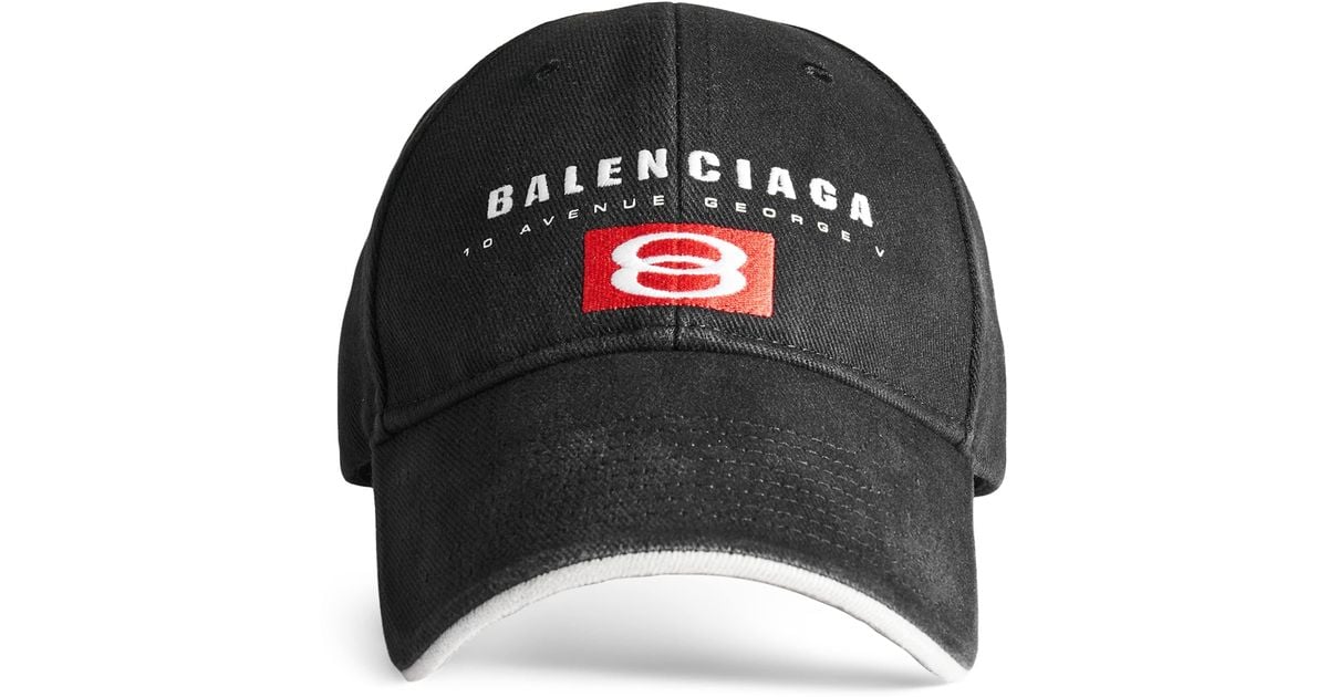 Balenciaga Cotton Unity Baseball Cap in Black for Men | Lyst UK