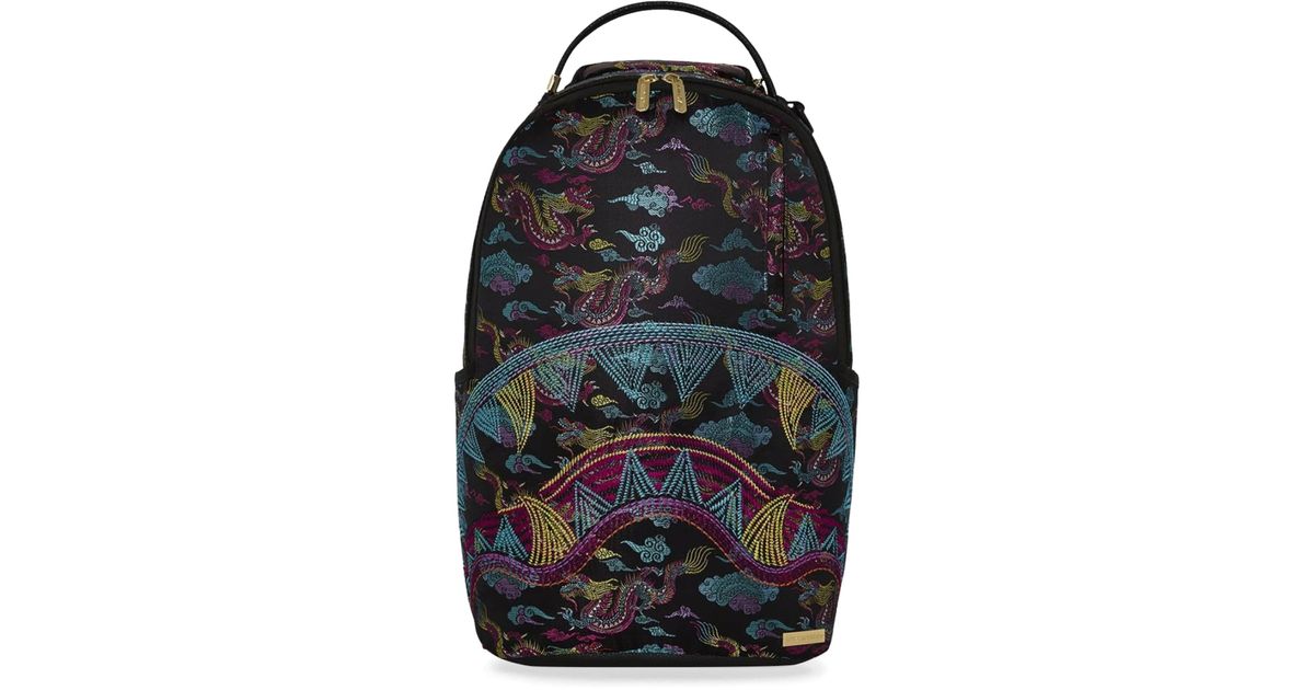 Sprayground Embroidered Dragon Backpack in Blue | Lyst