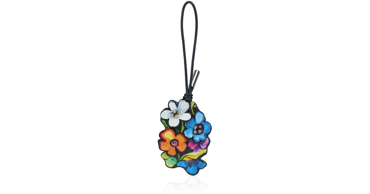 Christian Louboutin Leather Flower Bag Charm in Blue | Lyst