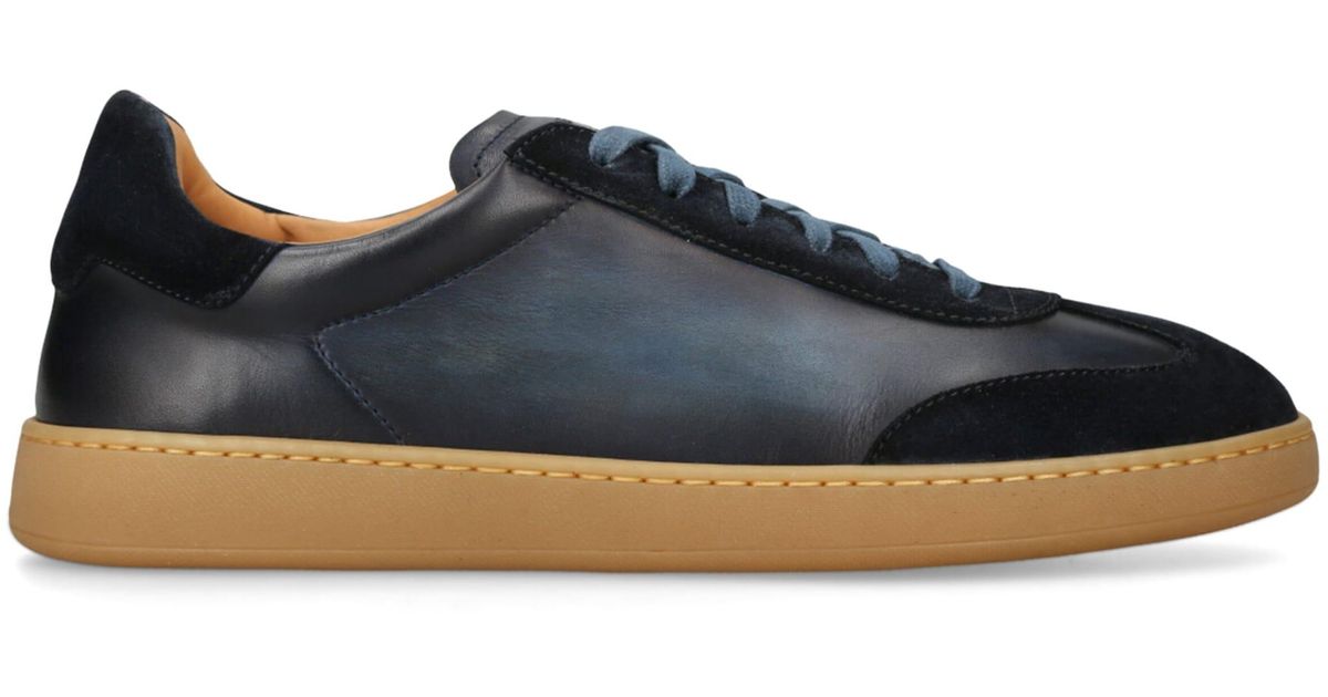 Magnanni Leather And Suede Kaido 2.0 Sneakers in Blue for Men | Lyst