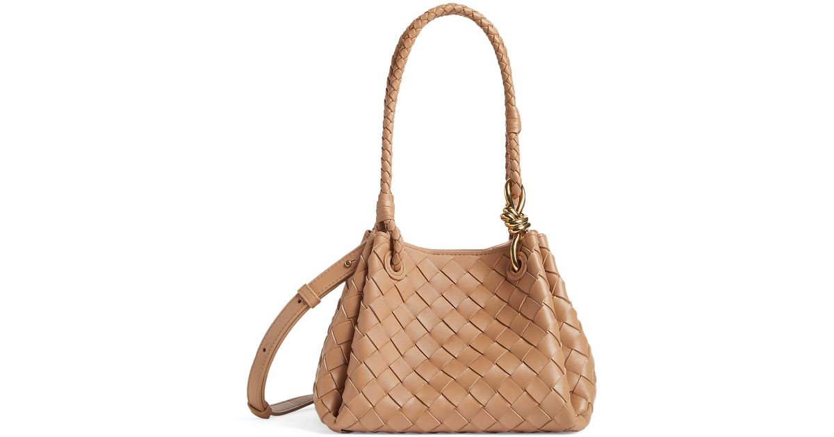 Bottega Veneta Small Leather Parachute Shoulder Bag in Brown | Lyst UK