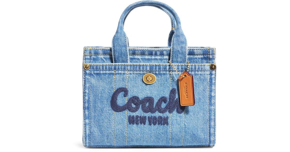 COACH Denim Cargo 20 Tote Bag in Blue | Lyst