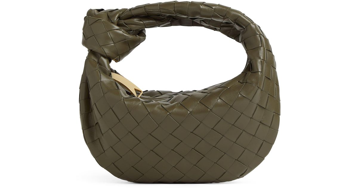 Bottega Veneta Mini Lambskin Jodie Bag in Green | Lyst