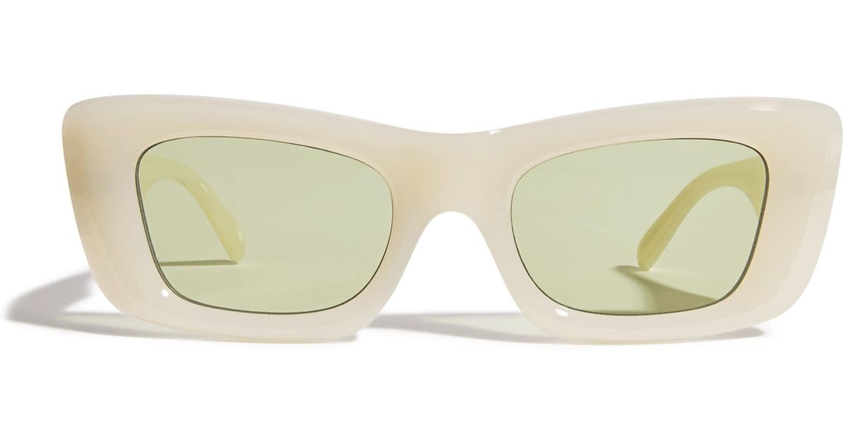 Le Specs Rectangular Dopamine Sunglasses in Natural | Lyst