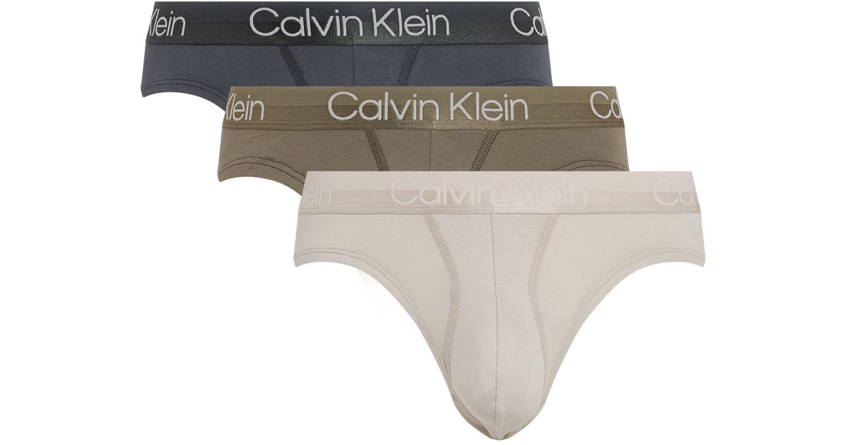 Calvin Klein Cotton Stretch Modern Structure Briefs in White for Men | Lyst