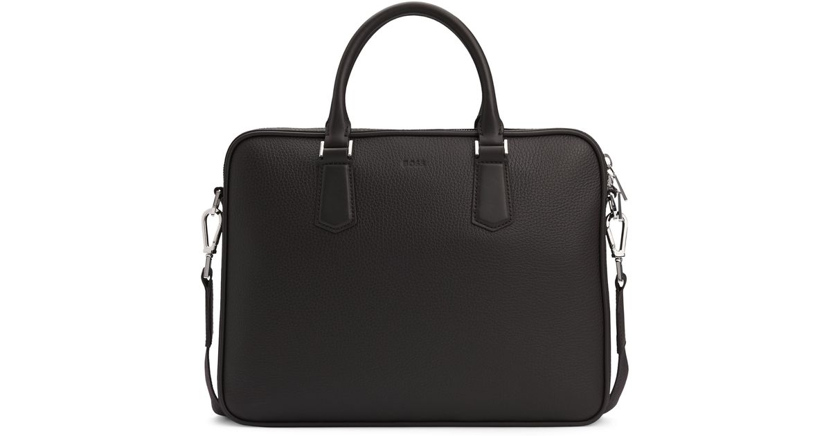BOSS Leather Document Case in Black for Men | Lyst