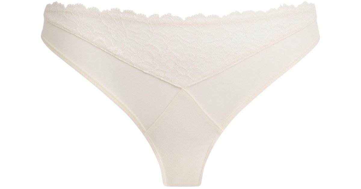 Calvin Klein Lace Bikini Briefs in White | Lyst