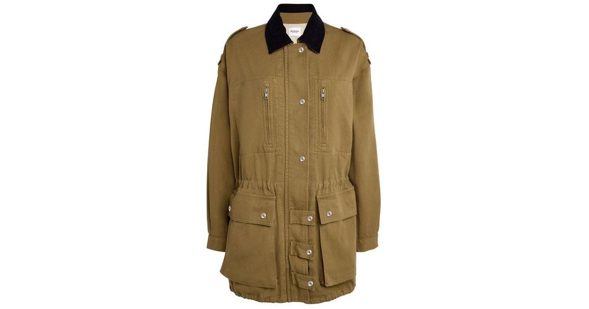 Isabel Marant Cotton Joanna Field Jacket in Green | Lyst UK