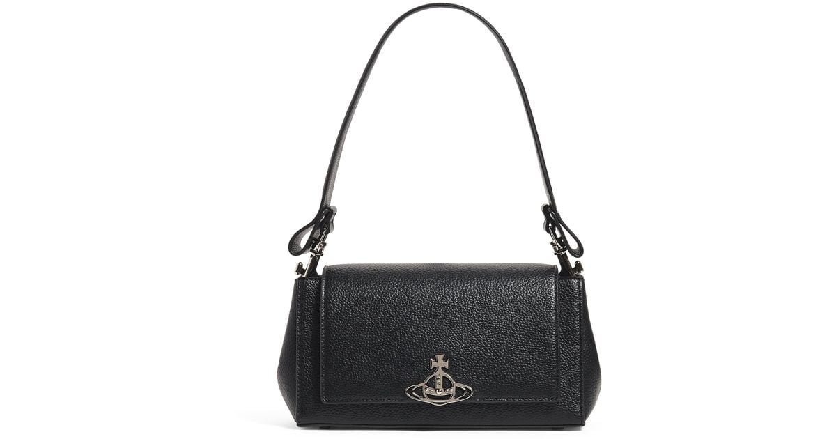 Vivienne Westwood Medium Leather Hazel Shoulder Bag in Black | Lyst