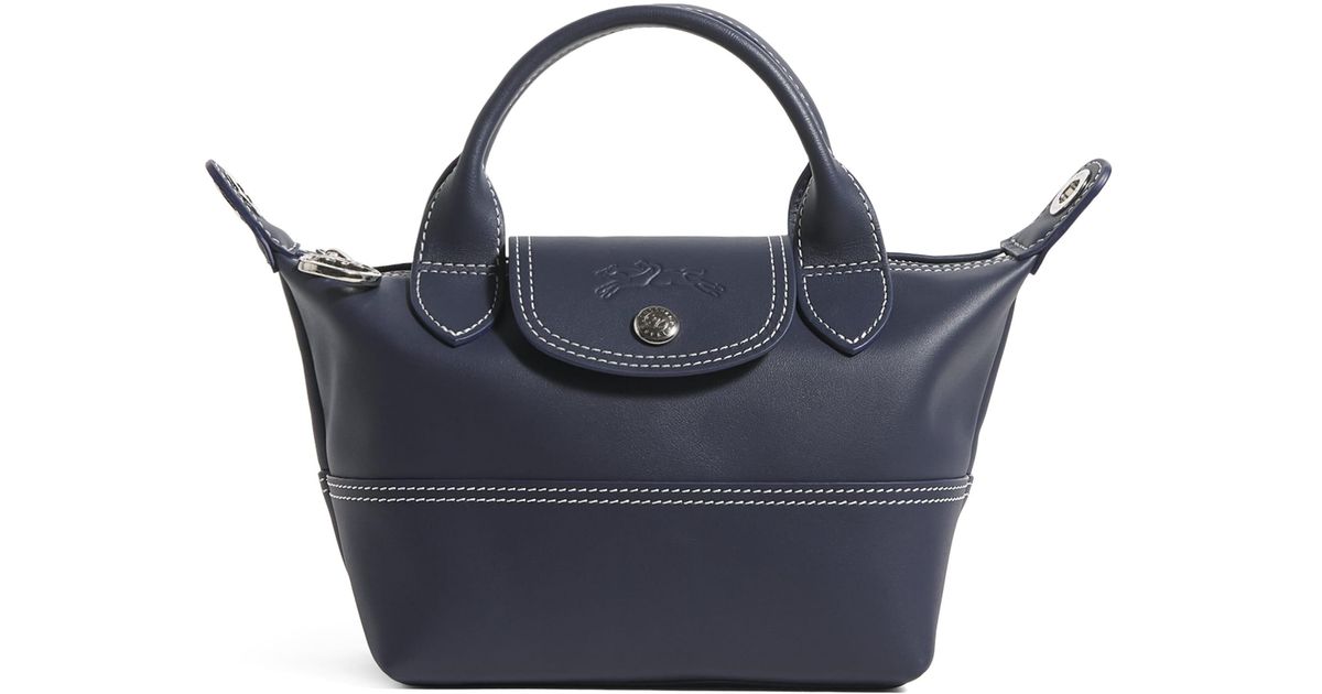 Longchamp Extra-Small Leather Le Pliage Xtra Top-Handle Bag in Blue ...