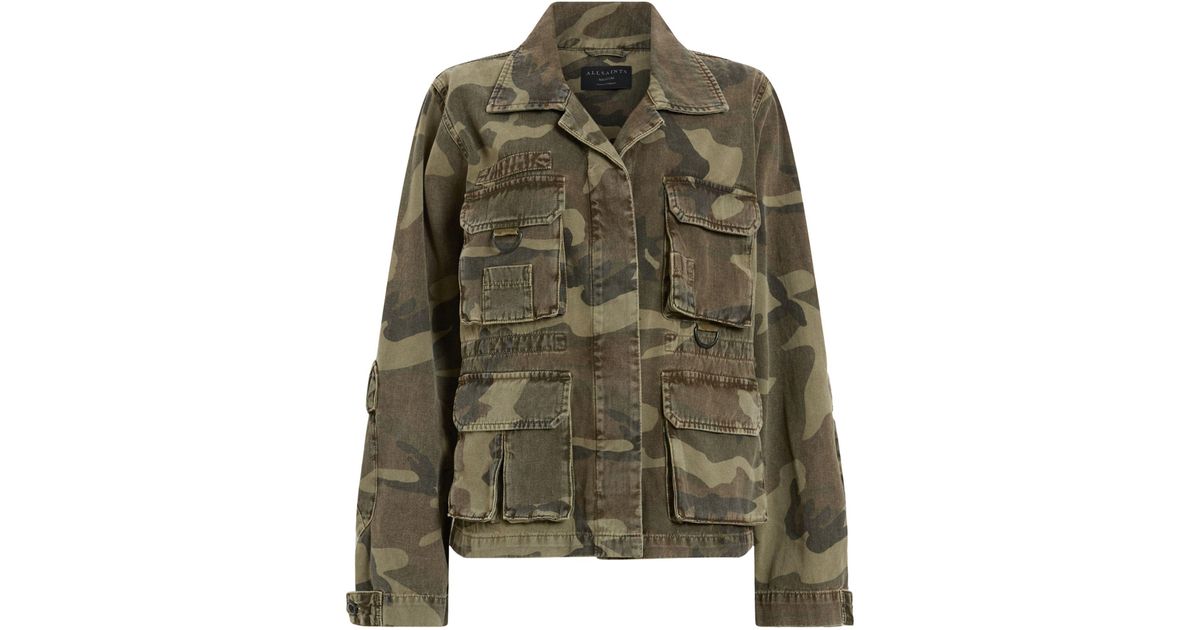 AllSaints Camouflage Elm Jacket in Green | Lyst