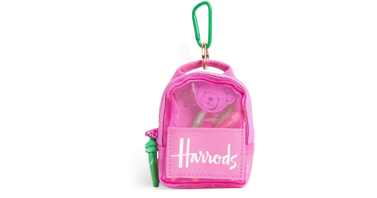 Harrods Logo Backpack Keyring in Pink | Lyst