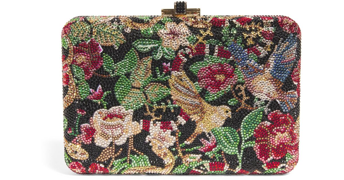 Judith Leiber Embellished Allegory Slim Slide Clutch Bag | Lyst