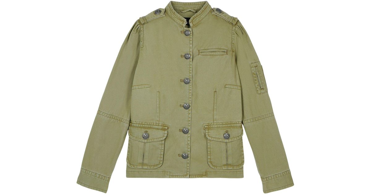 The Kooples Officer-style Field Jacket in Green | Lyst
