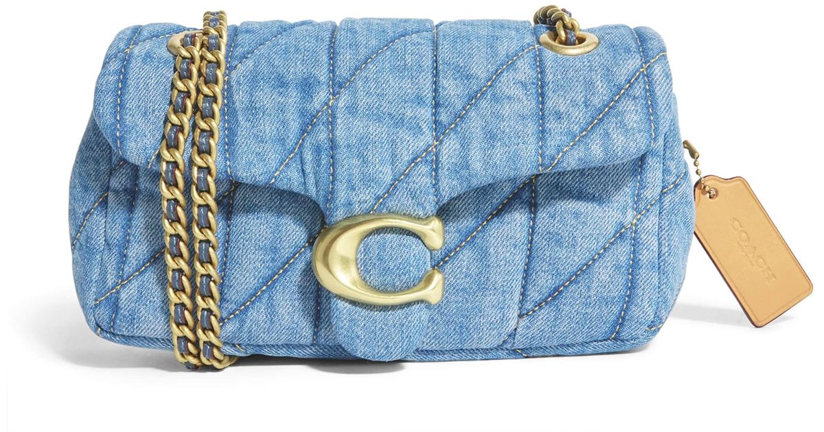 COACH Quilted Denim Tabby 20 Shoulder Bag in Blue | Lyst