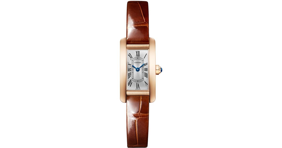 Cartier Mini Tank Américaine Watch in White | Lyst UK