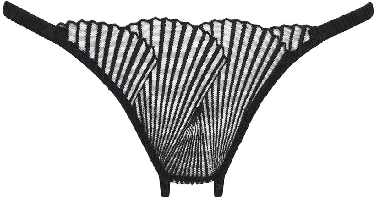 Coco De Mer Athena Open Thong in Black | Lyst