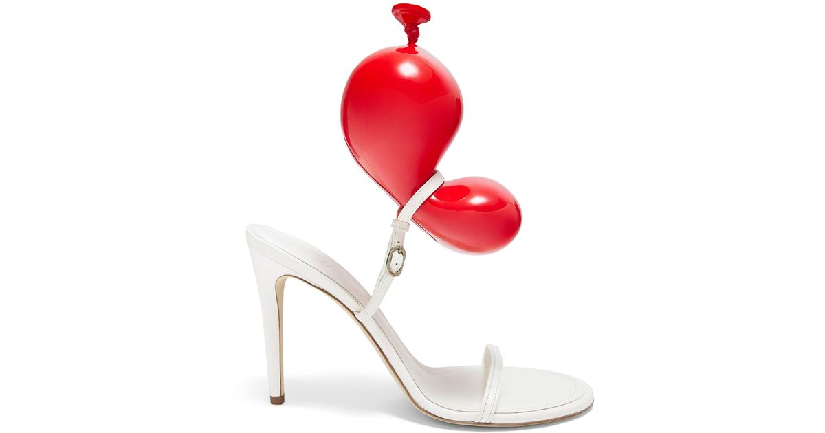 Loewe Leather Balloon Sandals 100 in White | Lyst UK