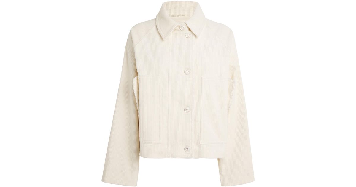 PAIGE Corduroy Tylee Jacket in White | Lyst