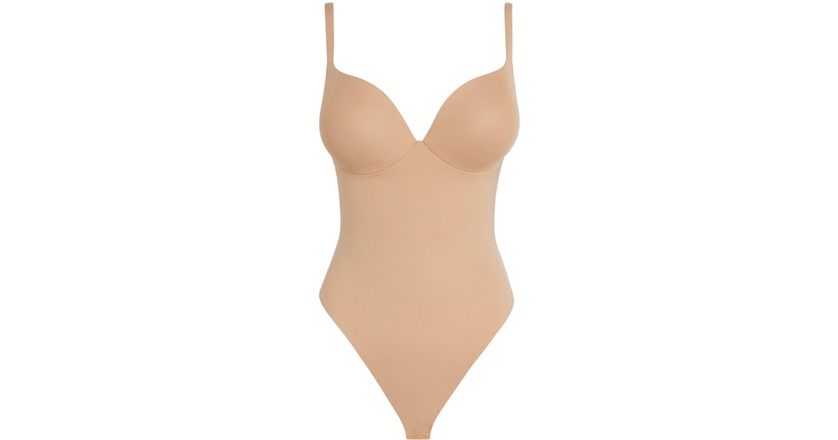 Skims Ultimate Body Thong Bodysuit in Natural | Lyst UK