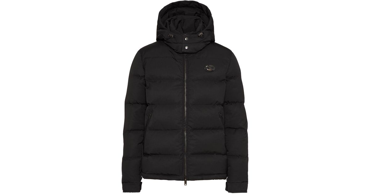 Valentino Down-filled Puffer Jacket in Black for Men | Lyst