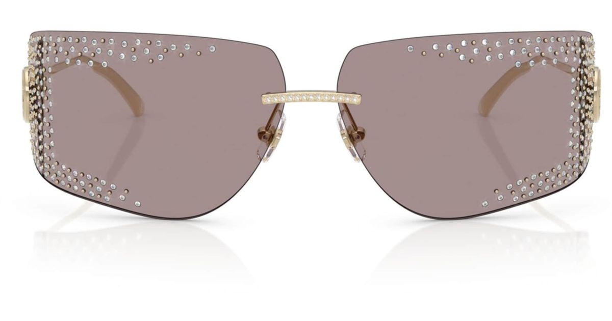 Jimmy Choo Embellished Wire-Frame Sunglasses in Grey | Lyst UK