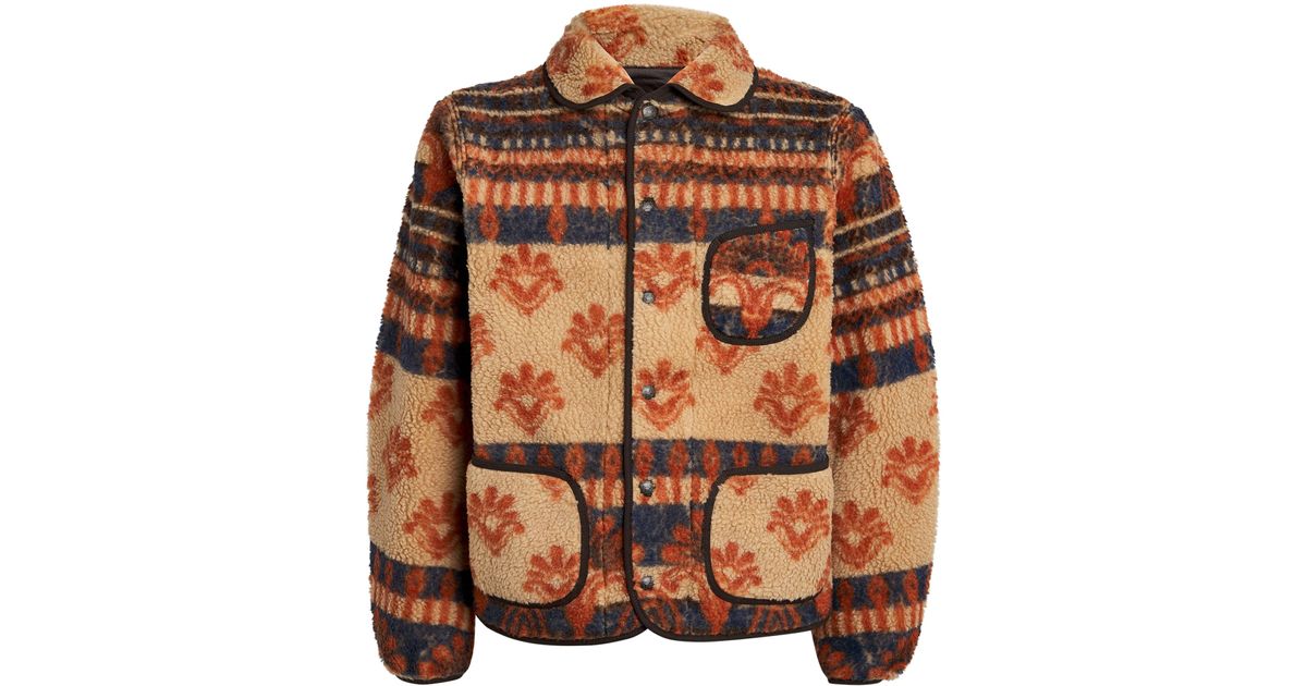 Polo Ralph Lauren Wool-Blend Ranch Fleece Jacket in Brown for Men | Lyst