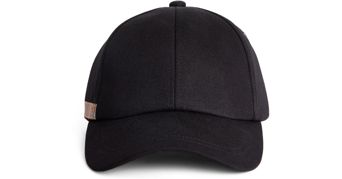 Paul Smith Signature Stripe Baseball Cap in Black for Men | Lyst UK