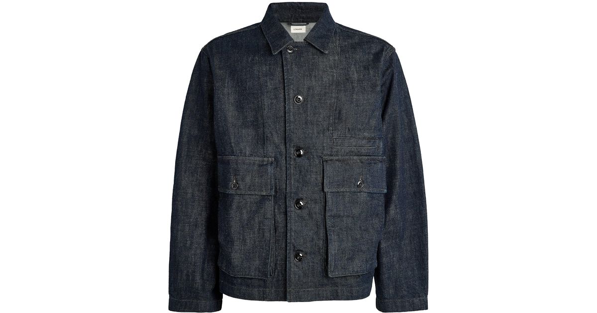 Lemaire Boxy Denim Jacket in Blue for Men | Lyst