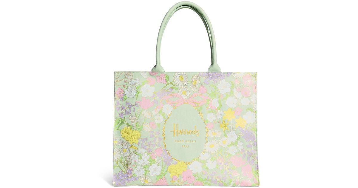 Harrods Spring Tote Bag in Yellow | Lyst