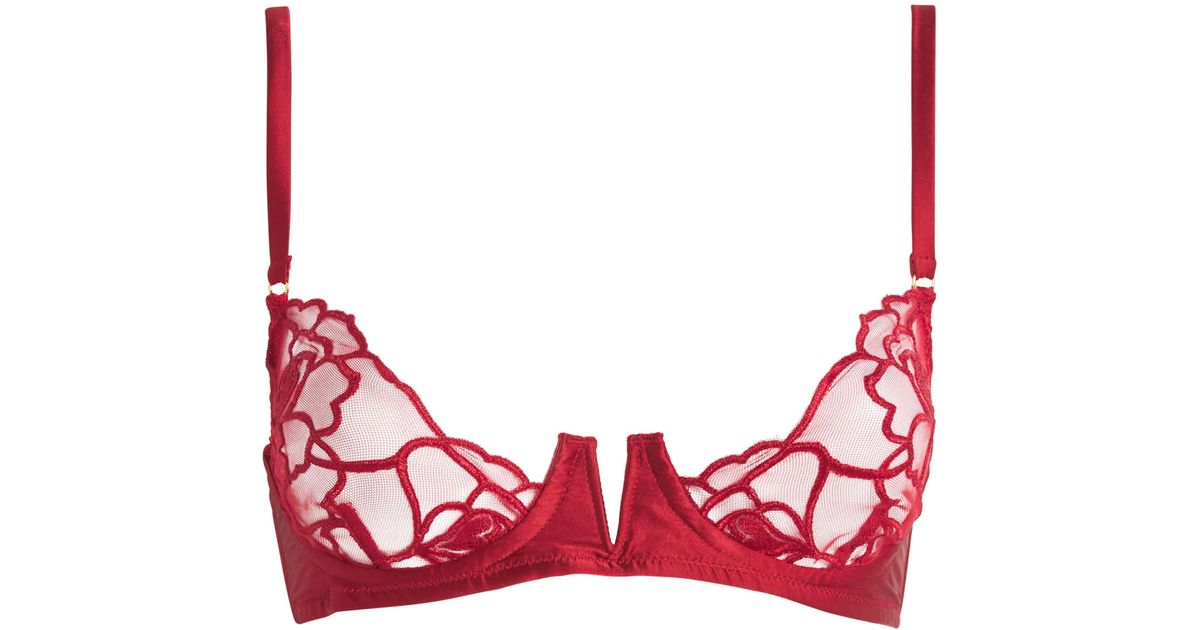 Kiki de Montparnasse Petite Chou Demi Bra in Red | Lyst UK
