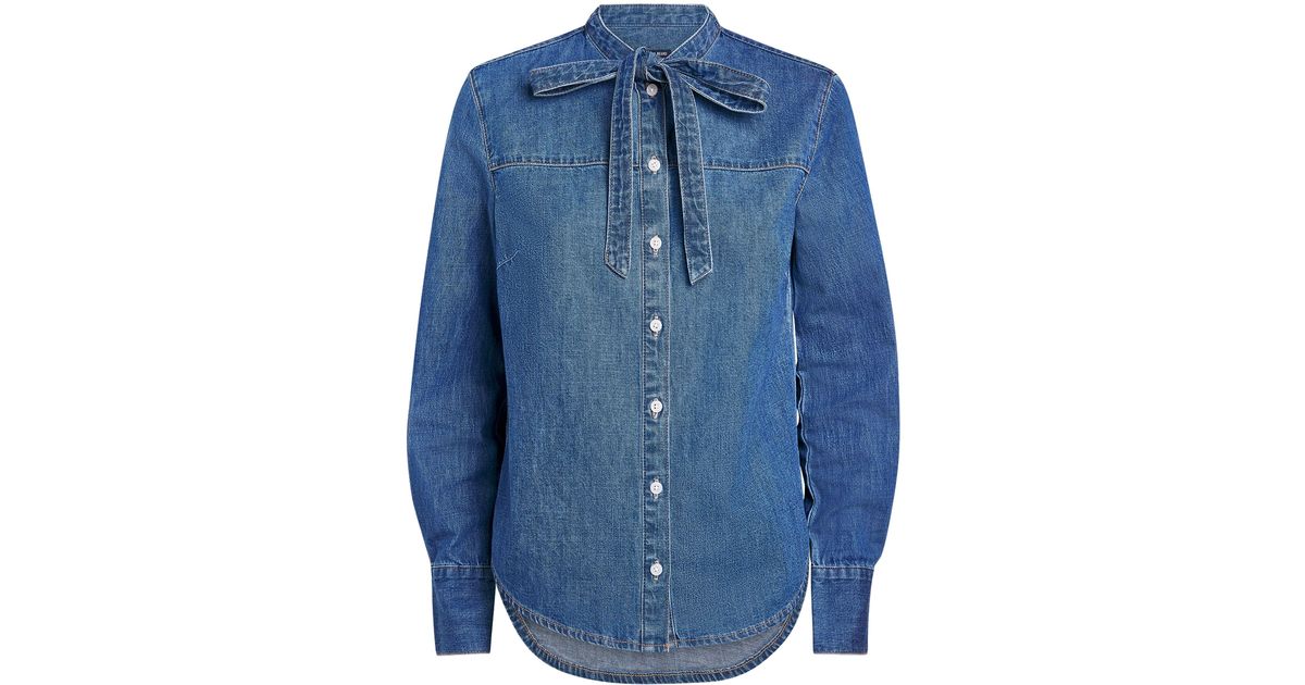Veronica Beard Gabby Denim Shirt in Blue | Lyst UK