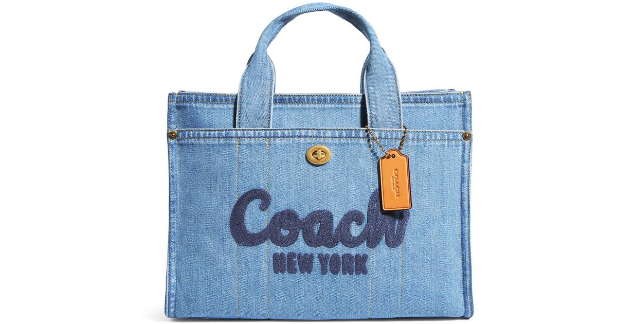 COACH Denim Cargo Tote Bag in Blue | Lyst