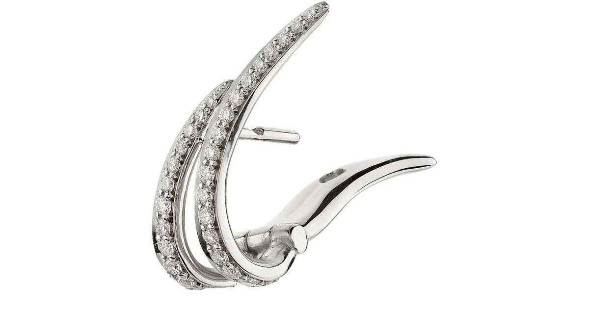 Shaun Leane White Gold And Diamond Armis Ear Cuffs in Metallic | Lyst