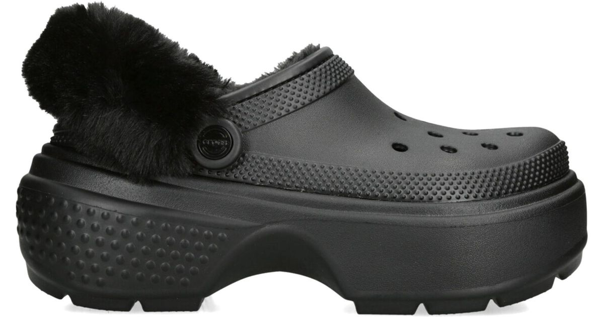 Crocs™ Lined Stomp Clogs in Black | Lyst