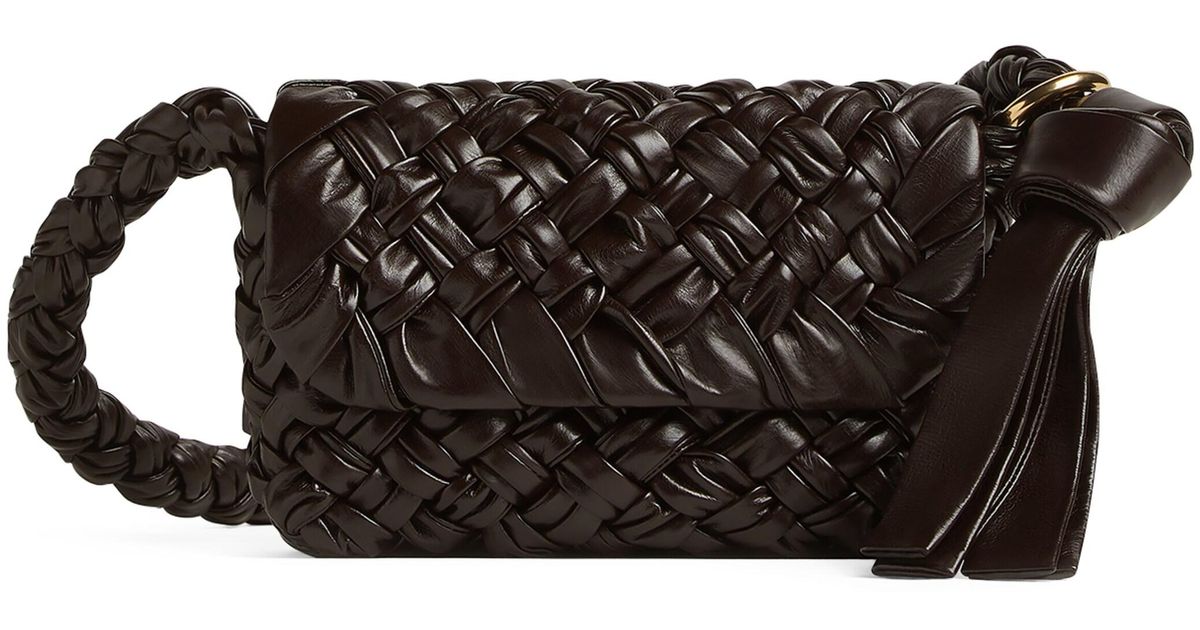 Bottega Veneta Small Leather Kalimero Città Shoulder Bag in Black | Lyst