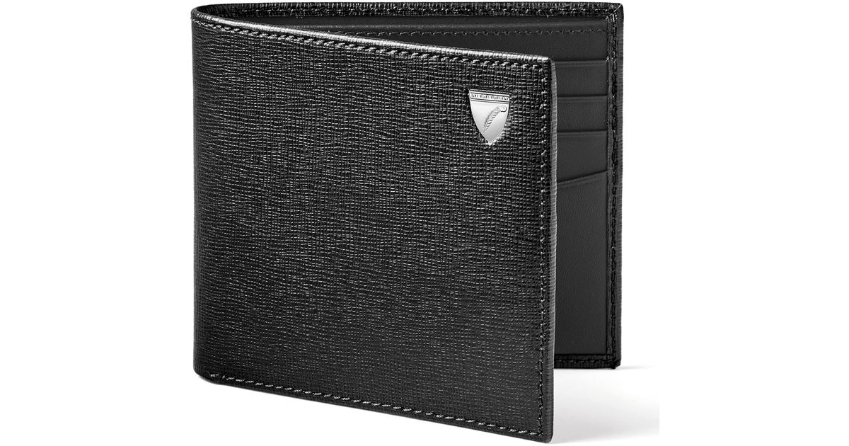 Aspinal of London Leather Bifold Wallet in Black for Men | Lyst