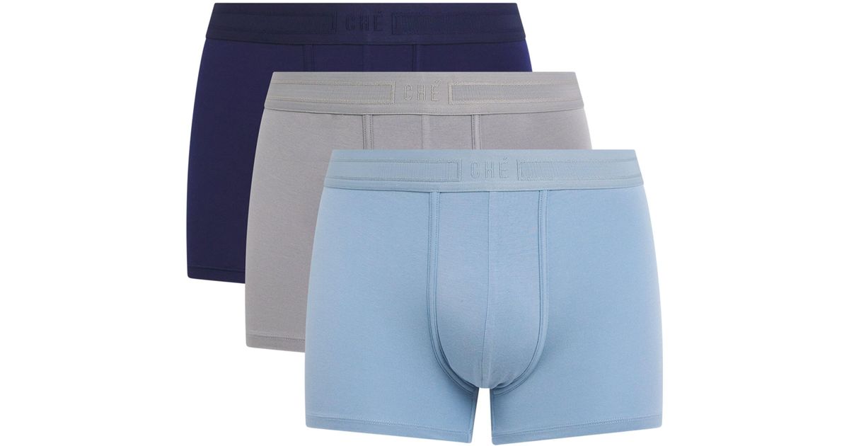 Che Studios Logo Boxer Trunks in Blue for Men | Lyst