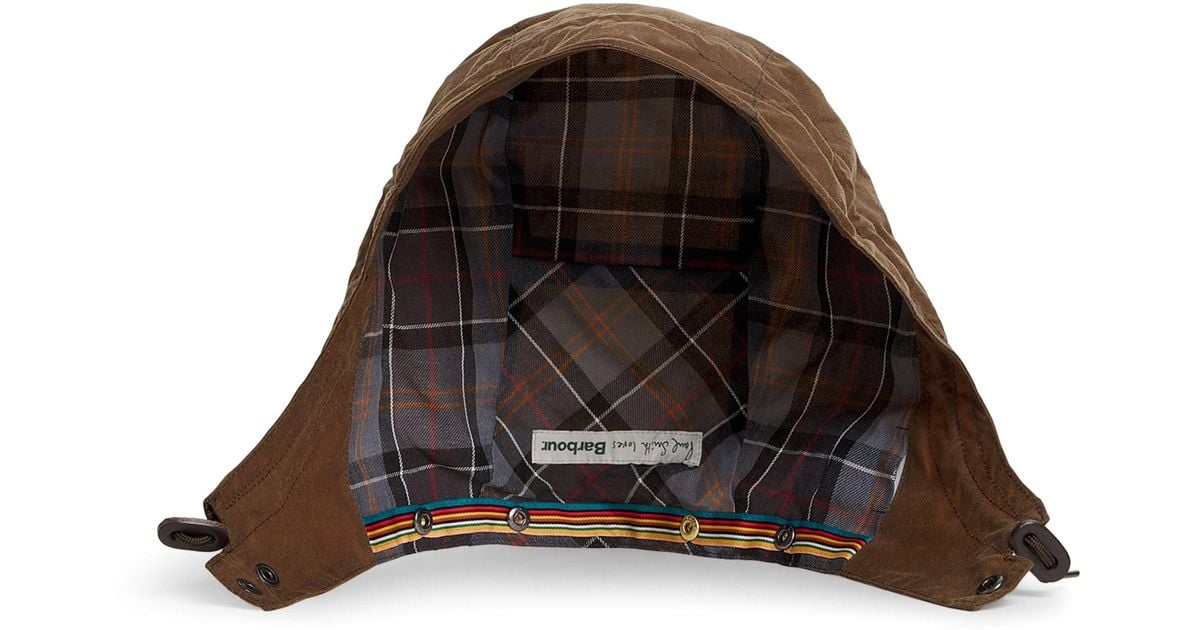 Barbour X Paul Smith Waxed Hood in Brown for Men | Lyst