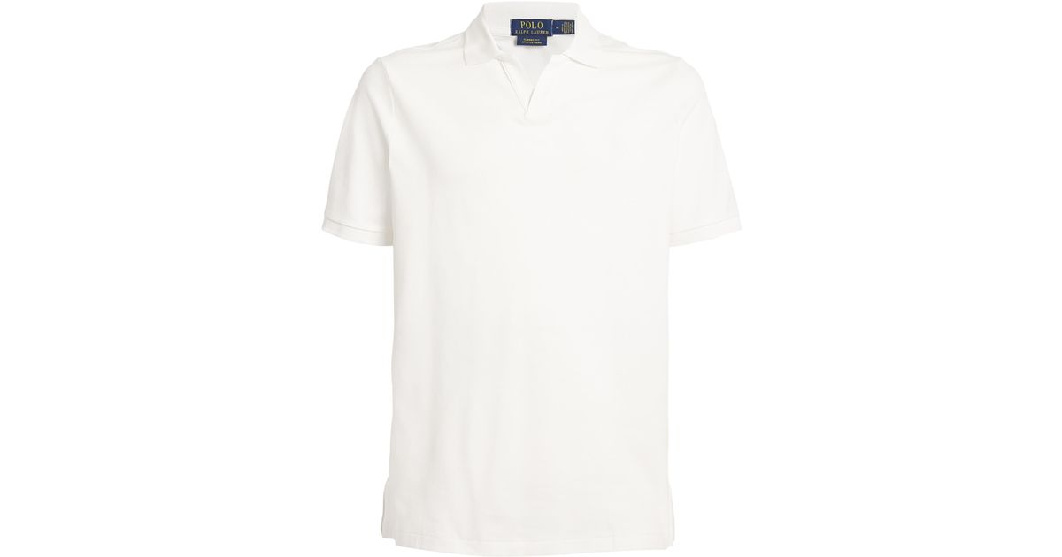 Polo Ralph Lauren Open-Collar Polo Shirt in White for Men | Lyst