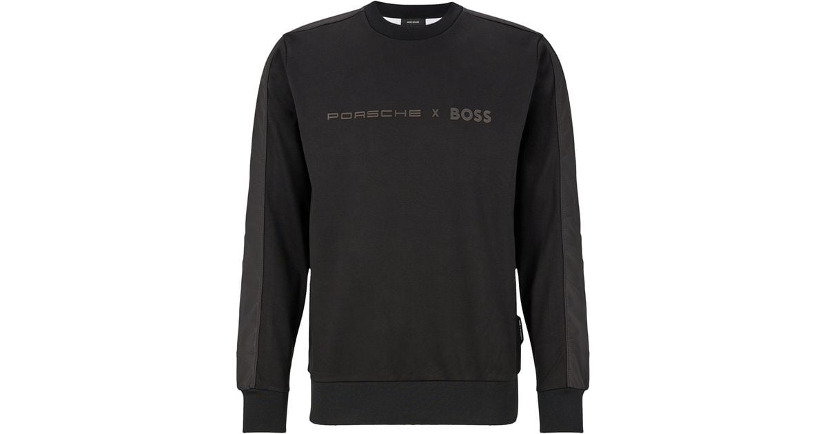 BOSS X Porsche Logo Sweatshirt in Black for Men | Lyst