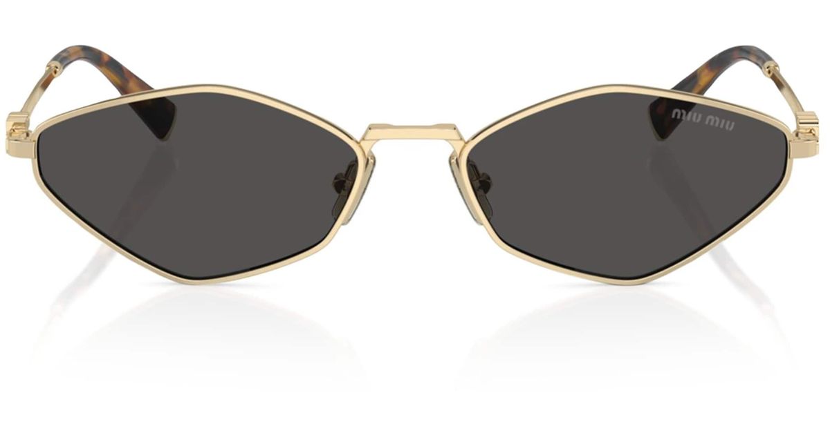 Miu Miu Mu 56Zs Gld Shn Gry in Metallic | Lyst UK
