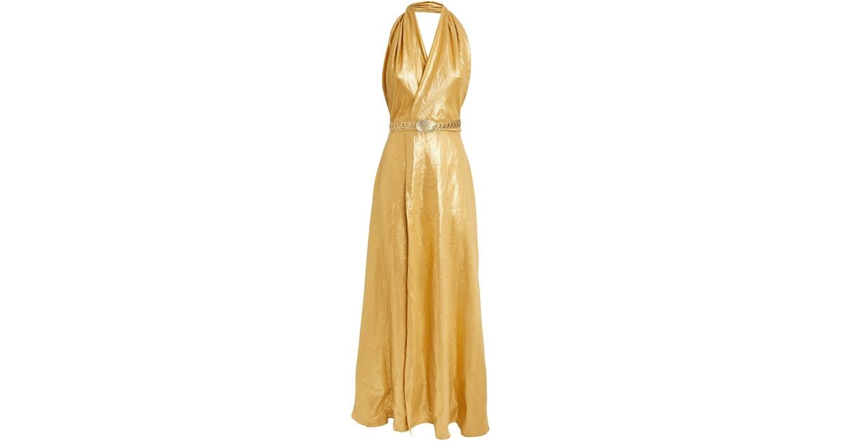 Zeus+Dione Zeus+dione Metallic-linen Helios Dress | Lyst
