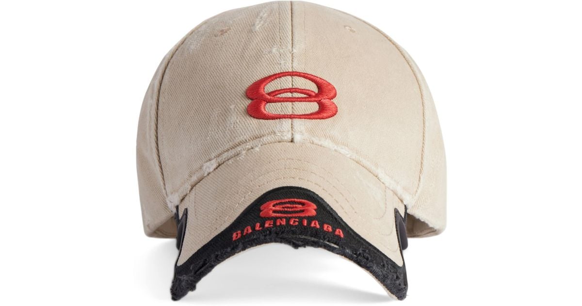 Balenciaga Cotton Double Unity Cap in White for Men | Lyst
